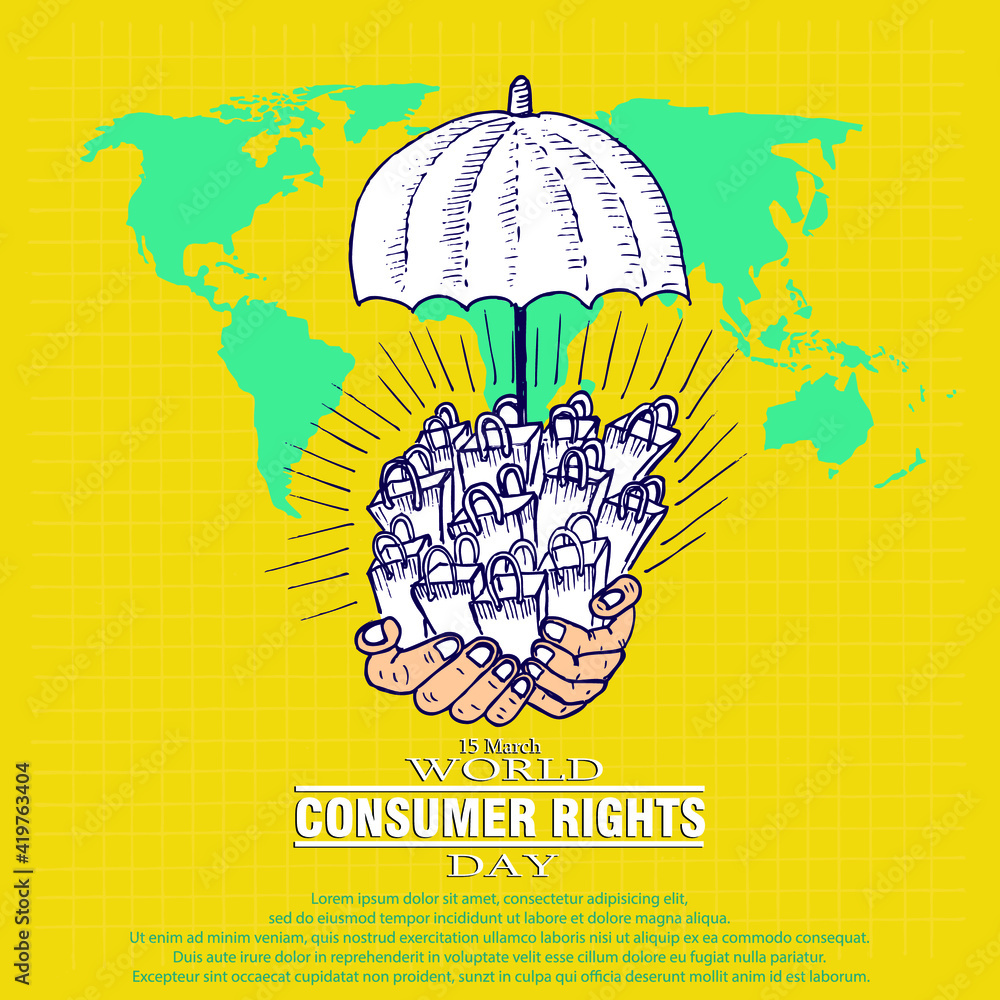 World Consumer Rights Day, poster and banner Stock Vector | Adobe Stock