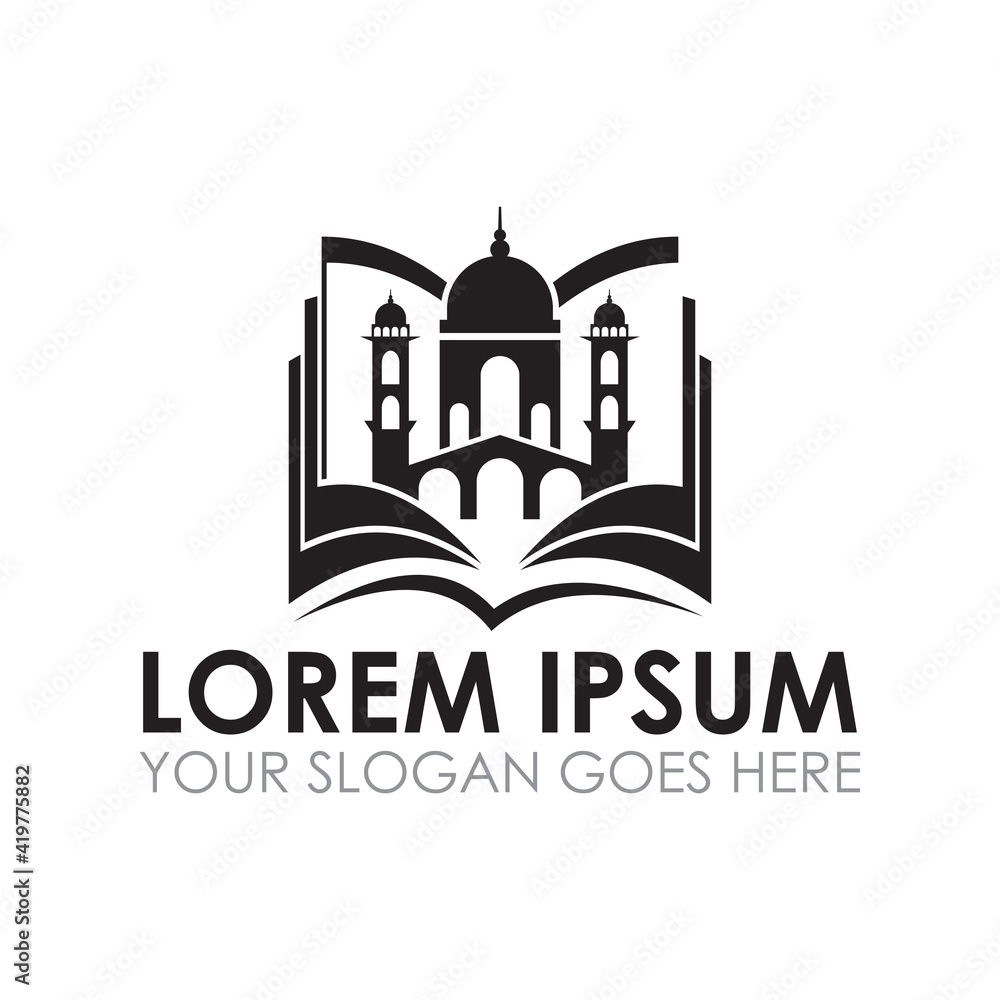 islamic book vector , religion logo Stock Vector | Adobe Stock