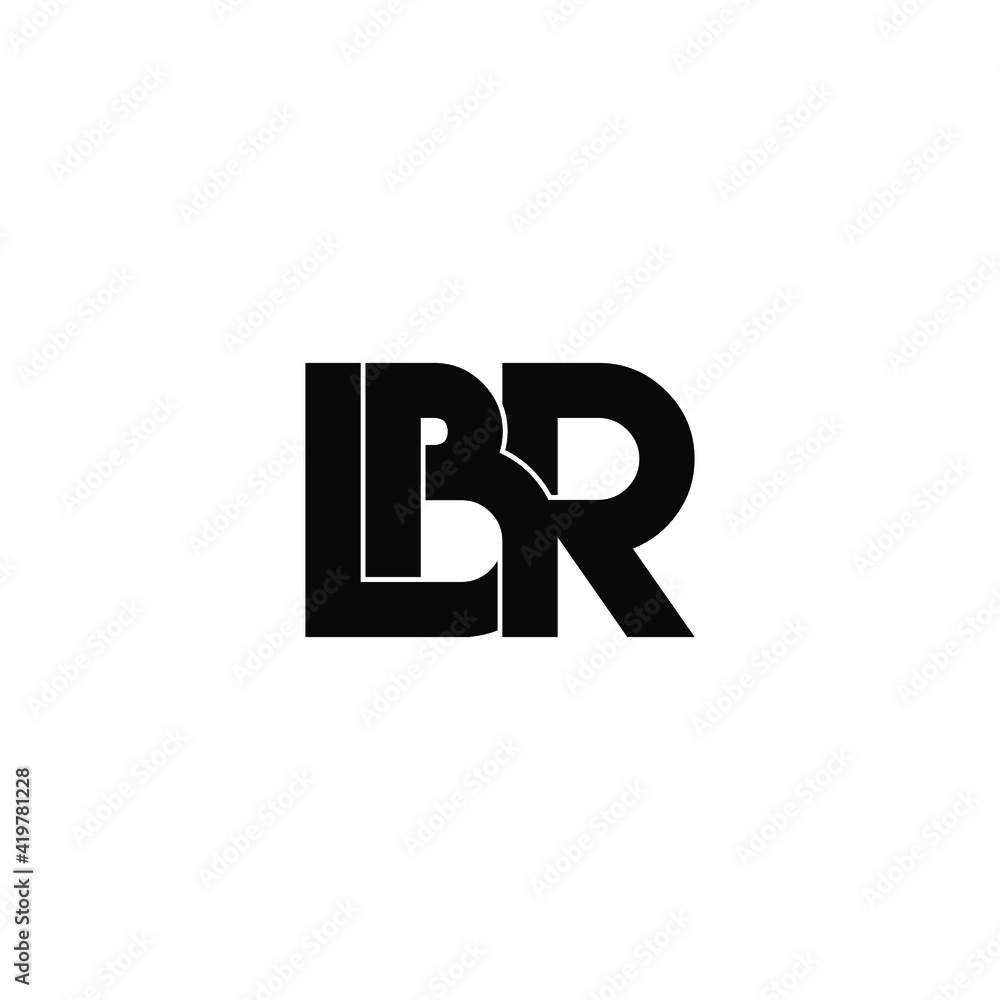 lbr letter original monogram logo design Stock Vector | Adobe Stock