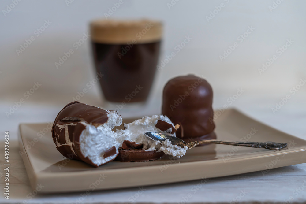 Chocolate covered marshmallow treats with a cookies. Classic Israeli ...