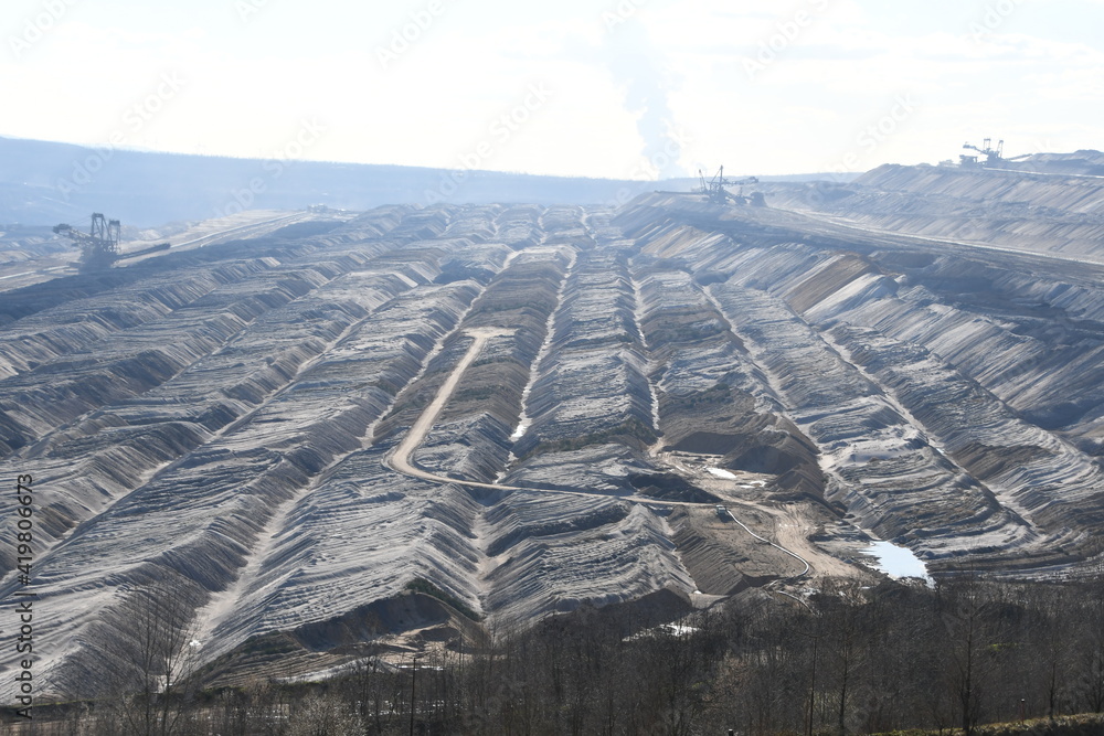 Braunkohletagebau Garzweiler mit Schaufelradbagger, Deutschland Stock ...
