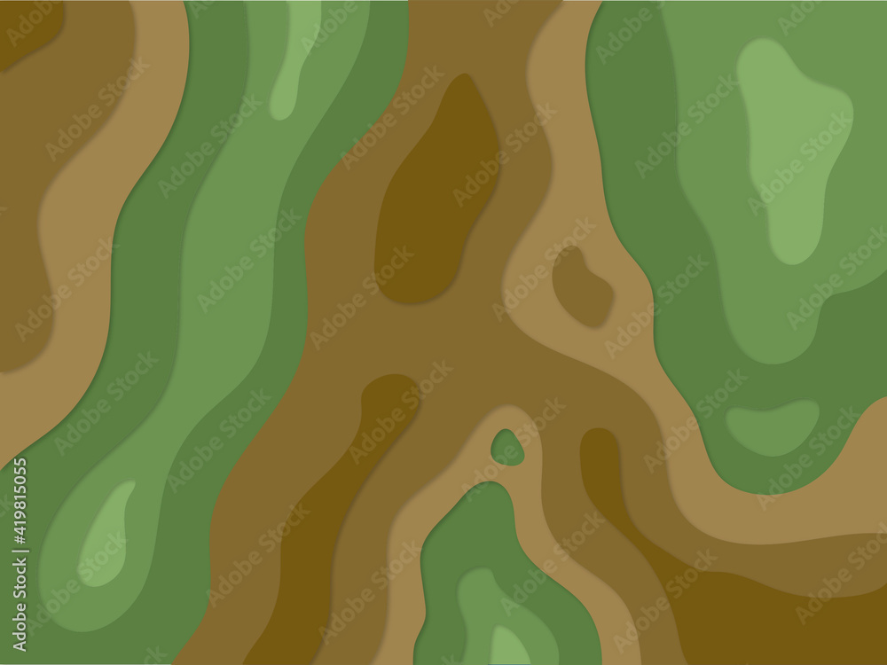 topography map concept, abstract wavy paper 3d diffusive level elemtn ...