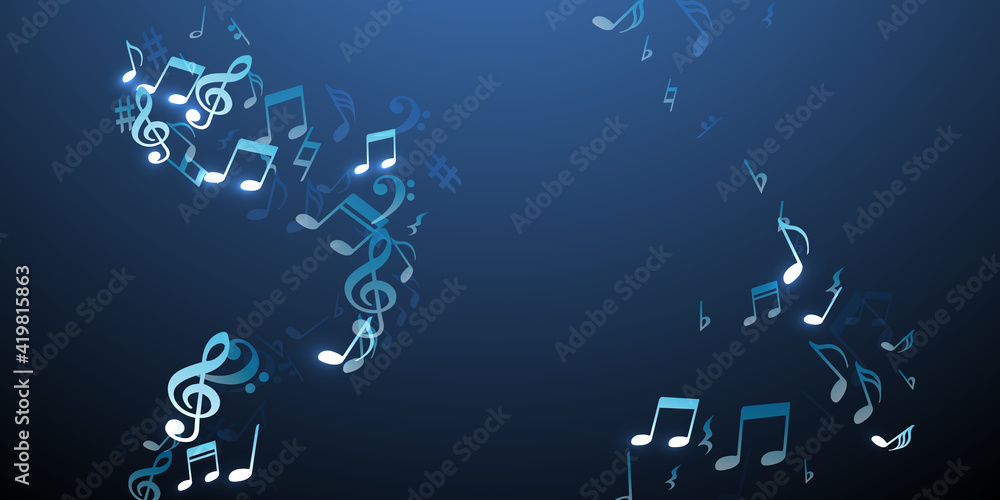 Music note symbols vector wallpaper. Sound Stock Vector | Adobe Stock