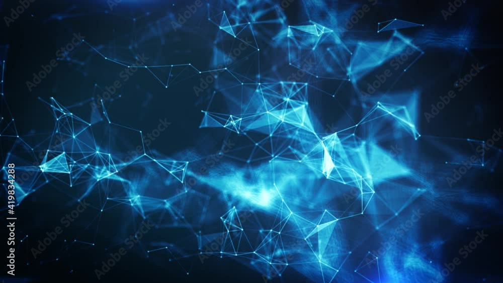 Abstract Plexus Geometrical Background Loop/ 4k animation of an abstract technology background ...