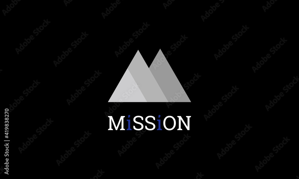 Mission logo design, logo design, logo free vector image Stock Vector ...