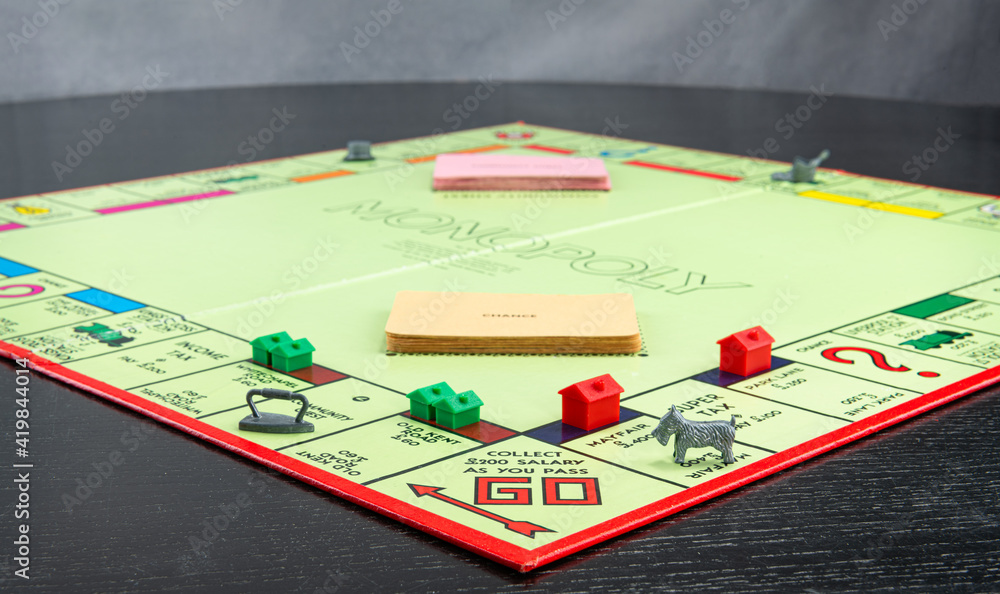 Passing Go on a Monopoly Board Stock Photo | Adobe Stock