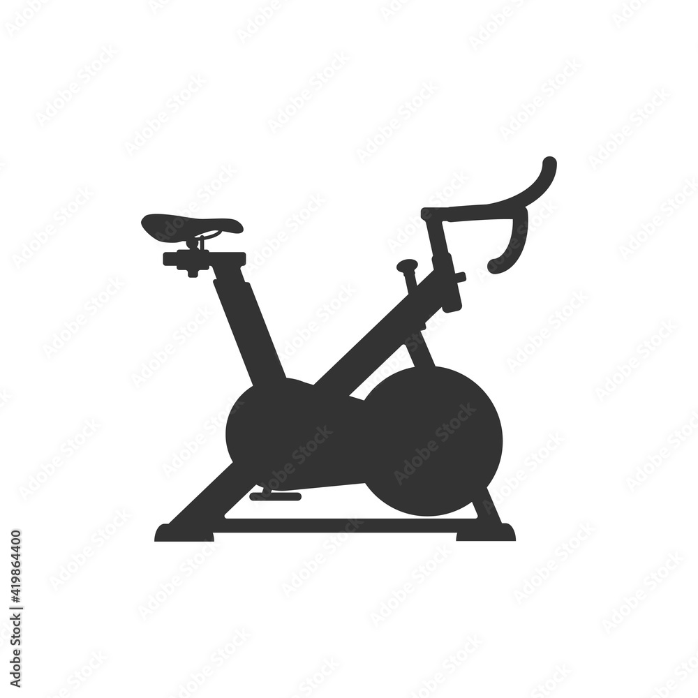 Cycling exercise machine, exercise bike, logo icon. Cycle Studio ...