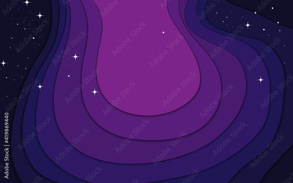 space background . Cute flat style template with Stars in Outer space ...