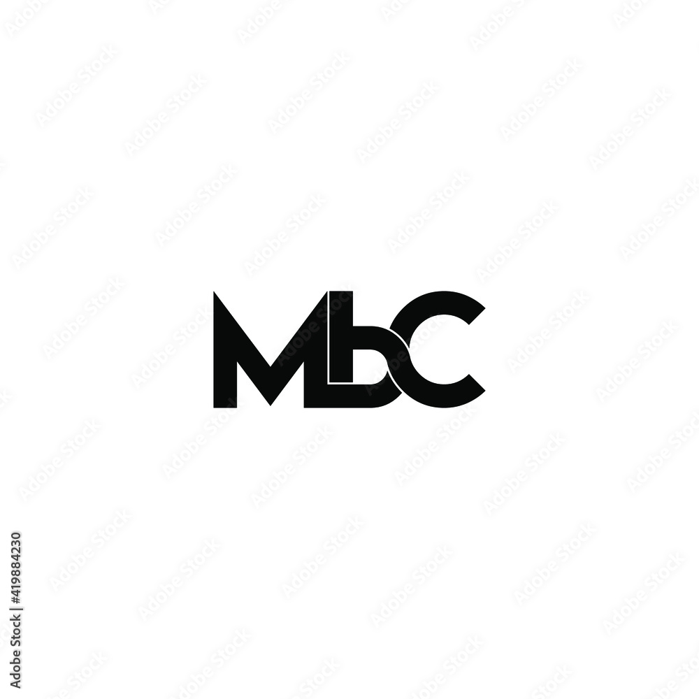 mbc letter original monogram logo design Stock Vector | Adobe Stock