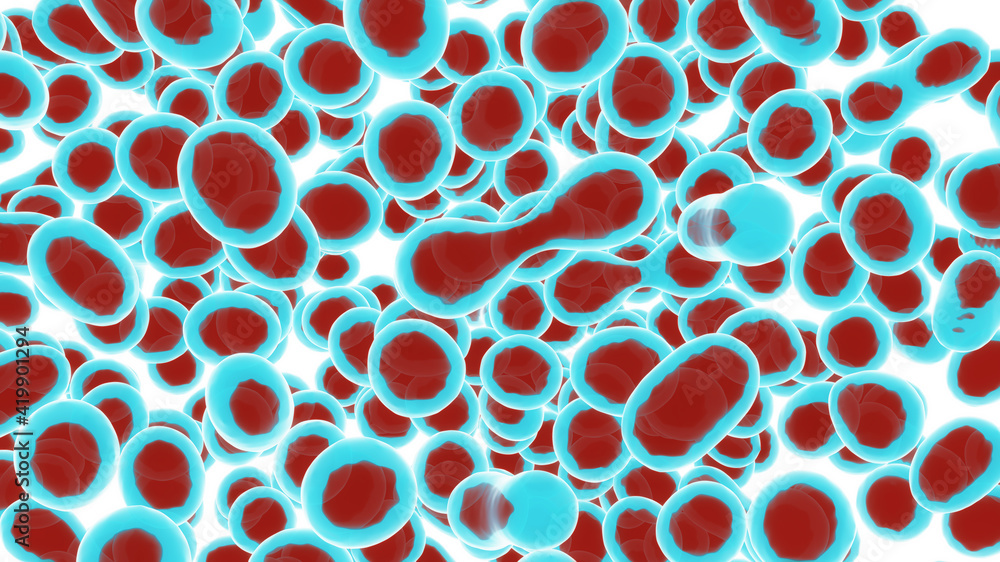 Cells Isolated On White Background. Medical Scientific Research Stock ...