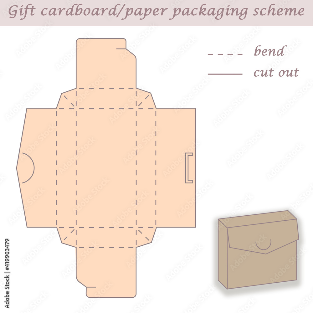 Printable packaging and wrapping scheme box for gifts, presents and ...