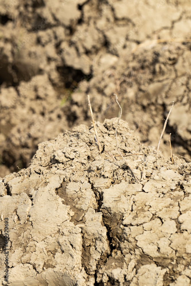 Background suitable for drought images of clods of earth and dry earth ...
