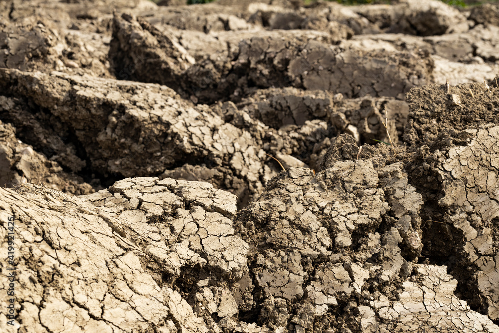 Background suitable for drought images of clods of earth and dry earth ...