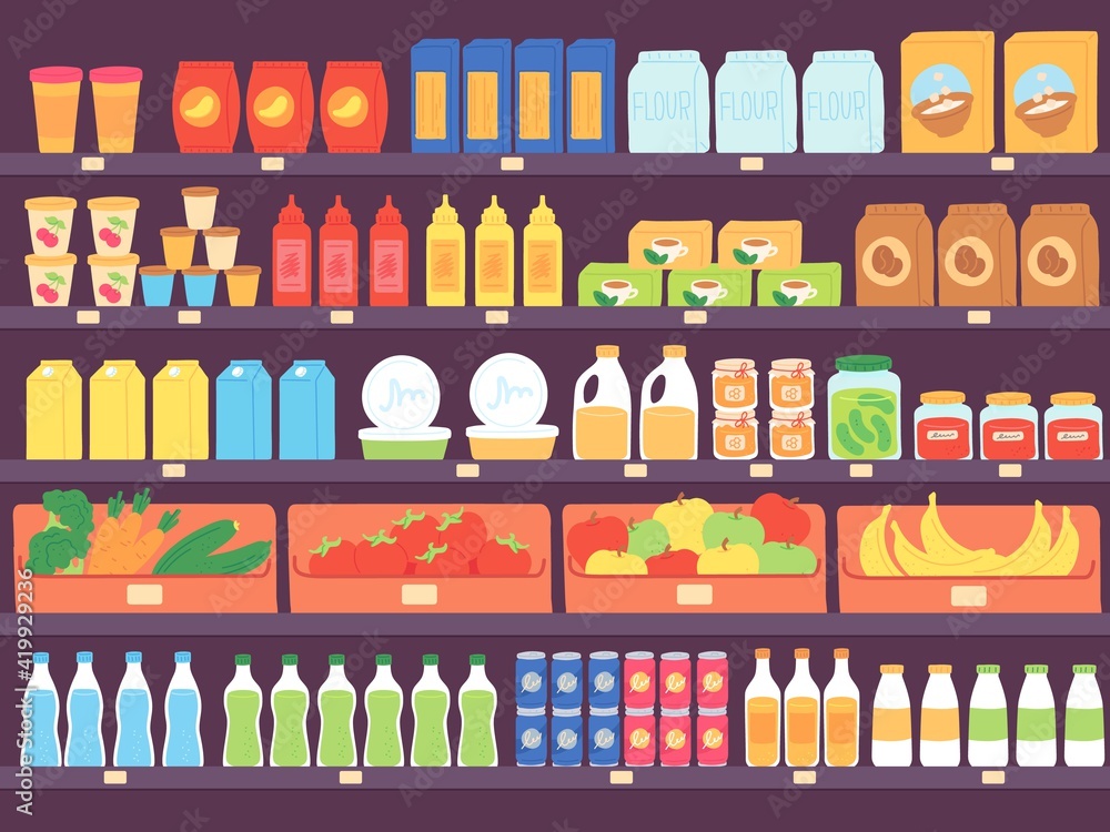 Grocery Store Shelves