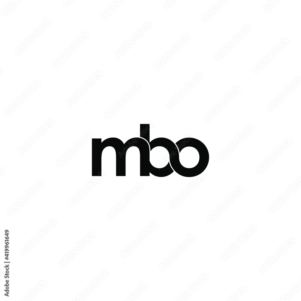 mbo letter original monogram logo design Stock Vector | Adobe Stock