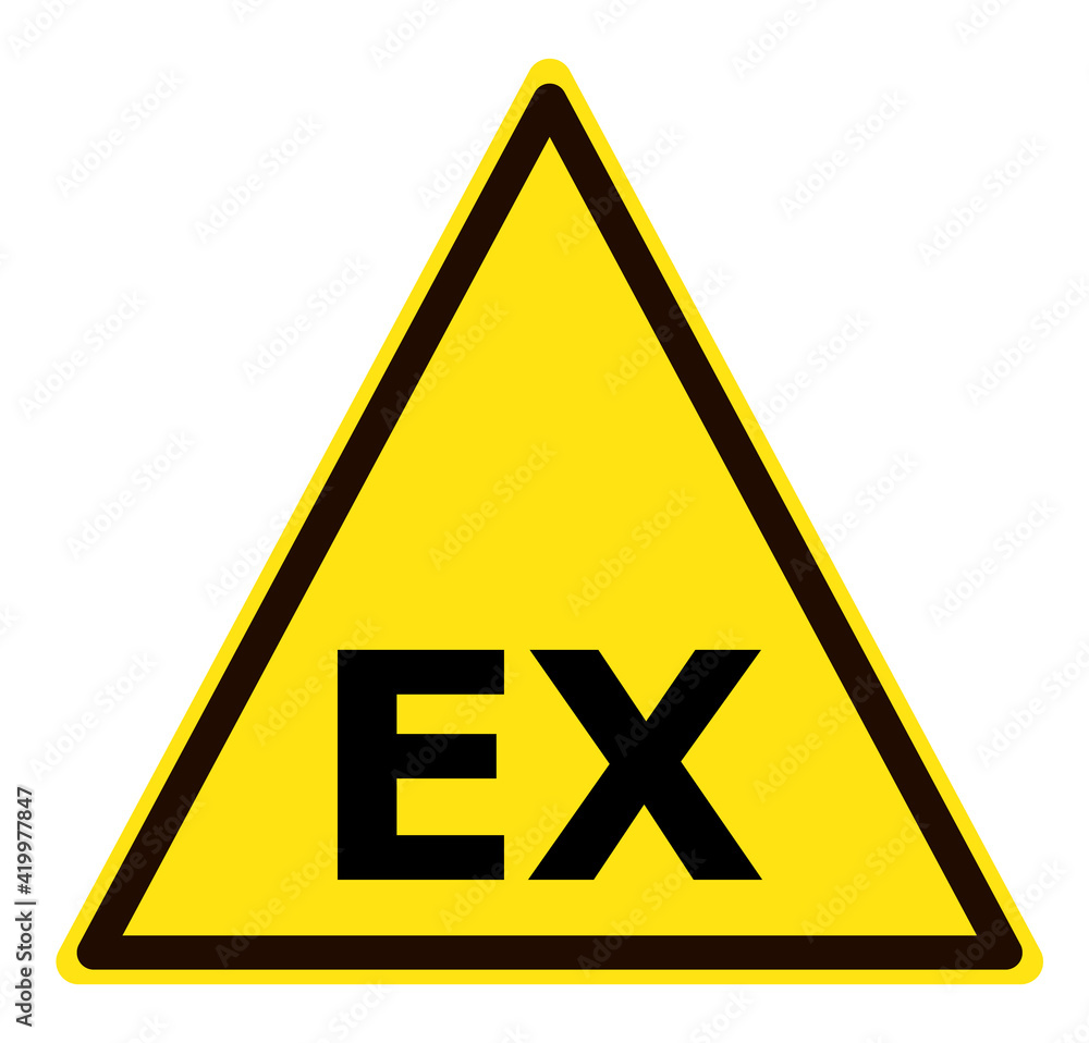 ATEX Explosive Atmosphere area zone warning. Danger of a potentially ... ATEX Explosive Atmosphere area zone warning. Danger of a potentially ...