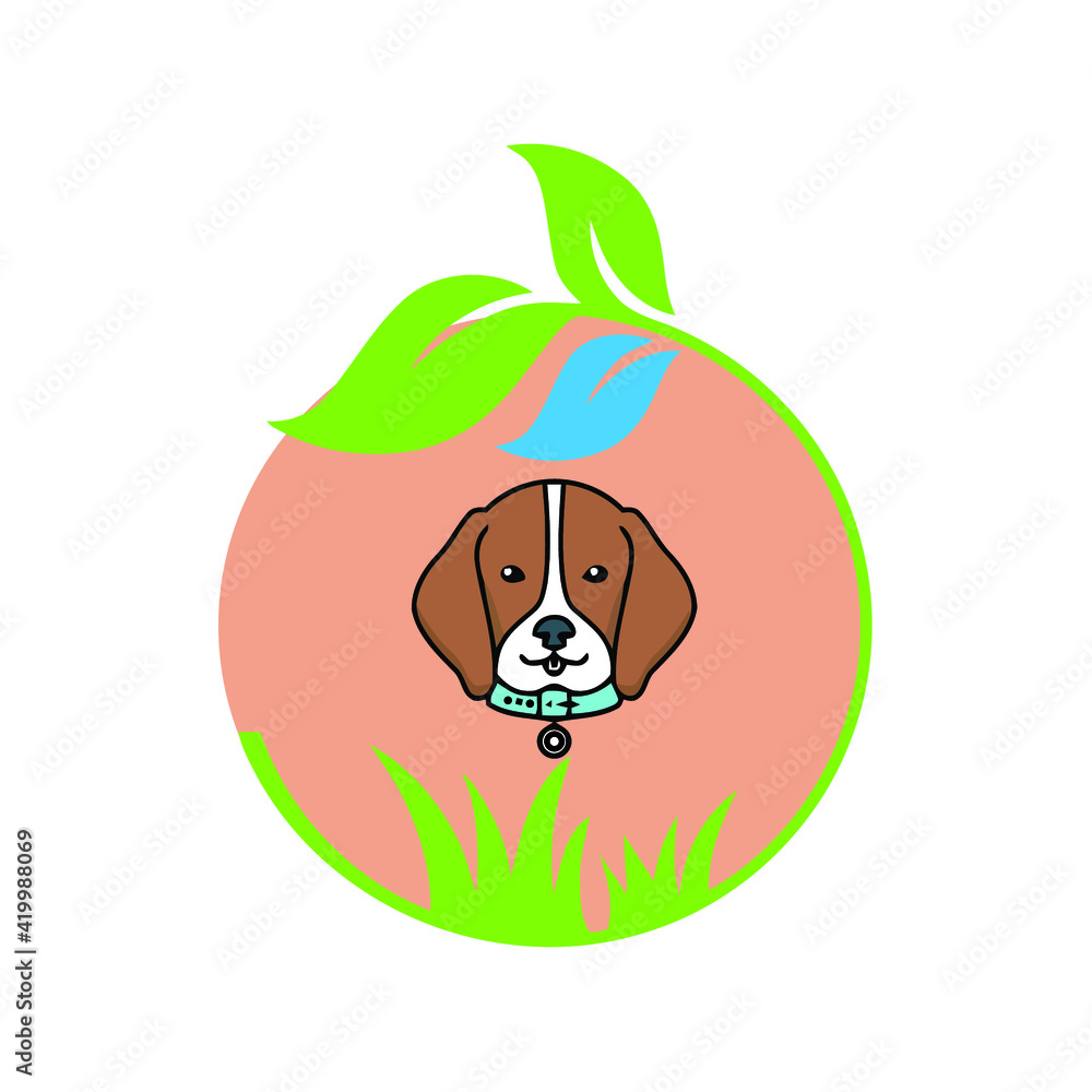 Letter P, paw natrual, and dog logo combination. Simple and creative ...