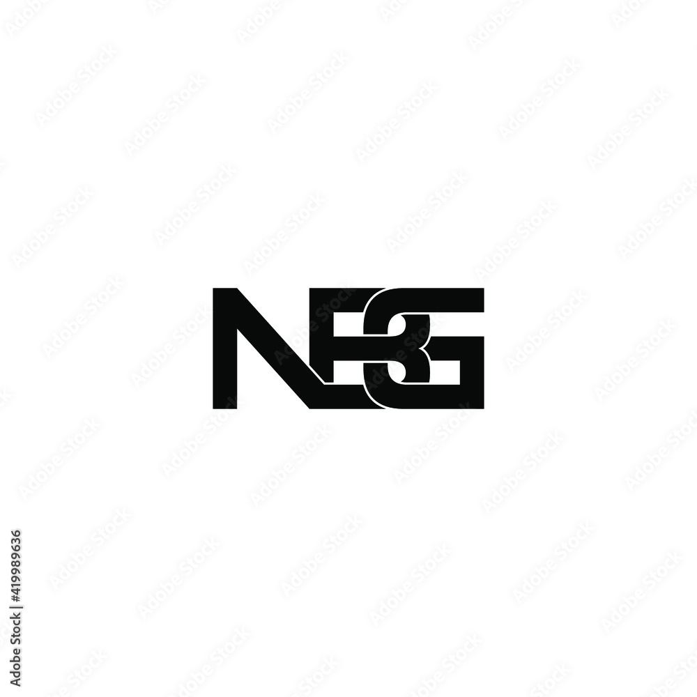 nbg letter original monogram logo design Stock Vector | Adobe Stock
