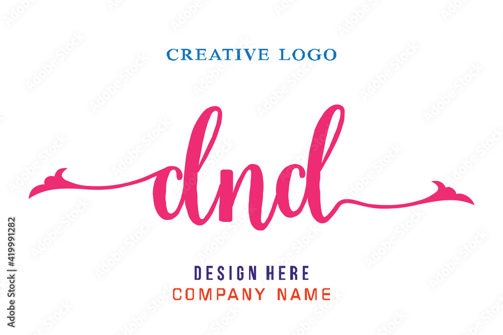 DND lettering logo is simple, easy to understand and authoritative ...