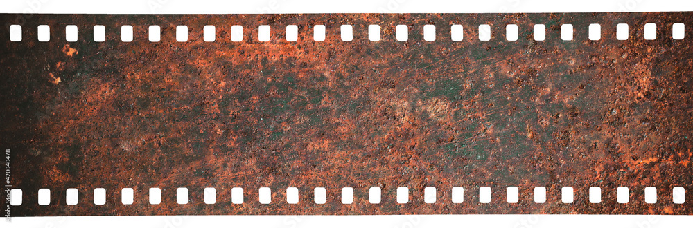Rust of metals.Corrosive Rust on film size 35mm..Use as illustration ...