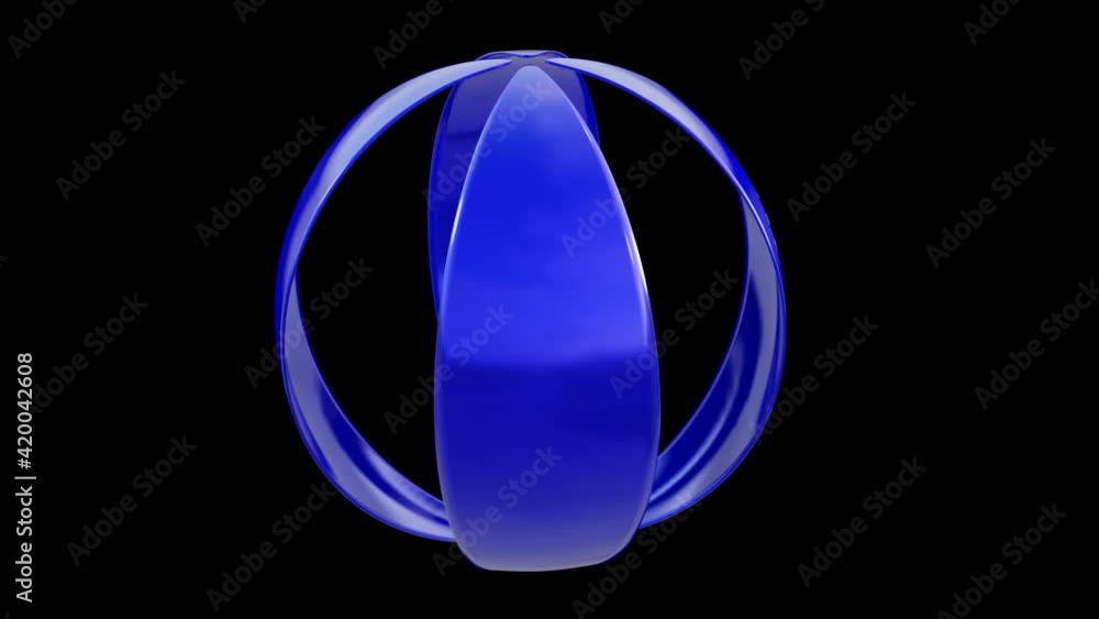 Abstract technology symbol rotating and morphing animation. 4k seamless ...