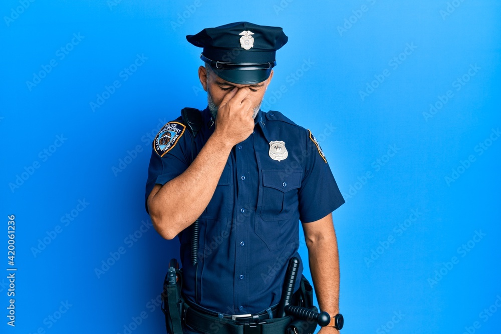 Fatiqued Police Officer