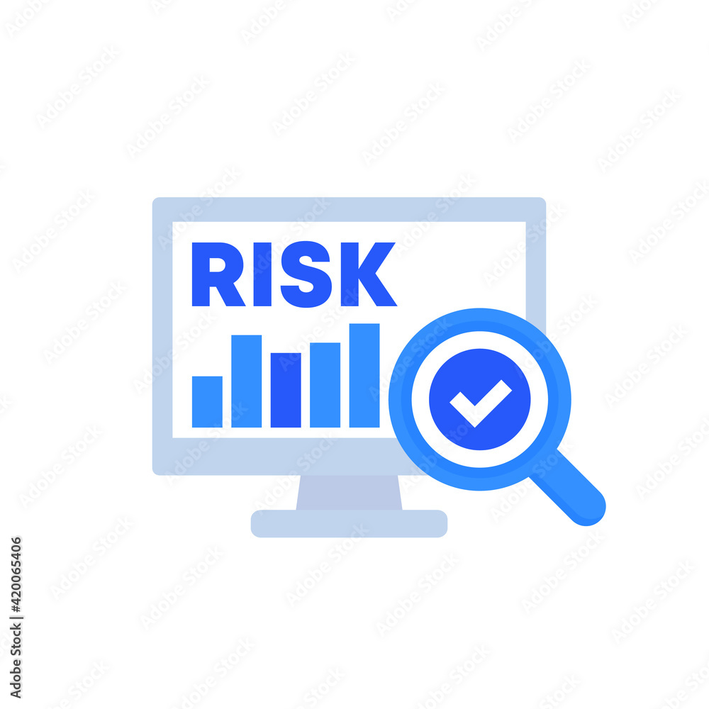 risk assessment icon, vector art Stock Vector | Adobe Stock