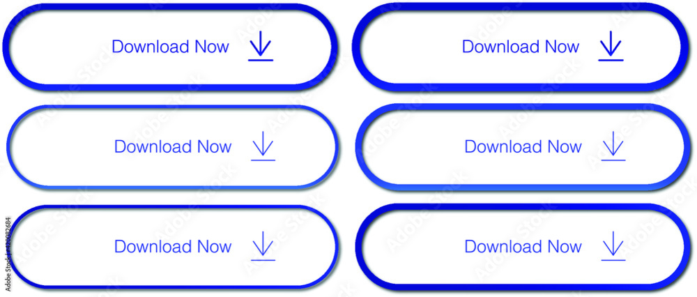Download now buttons with shadow Rollover icon. Website download button ...