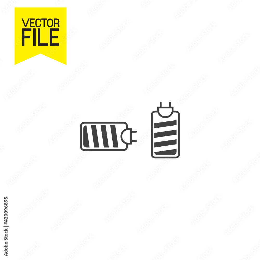 Modern plug-in Battery icon Vector illustration, sign, cell logo ...