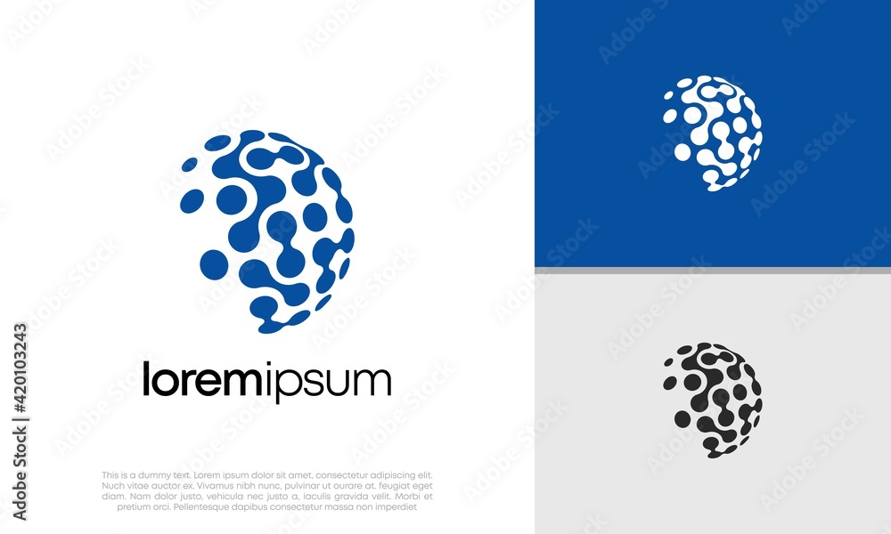 Abstract artificial intelligence logo. Innovative high tech logo ...