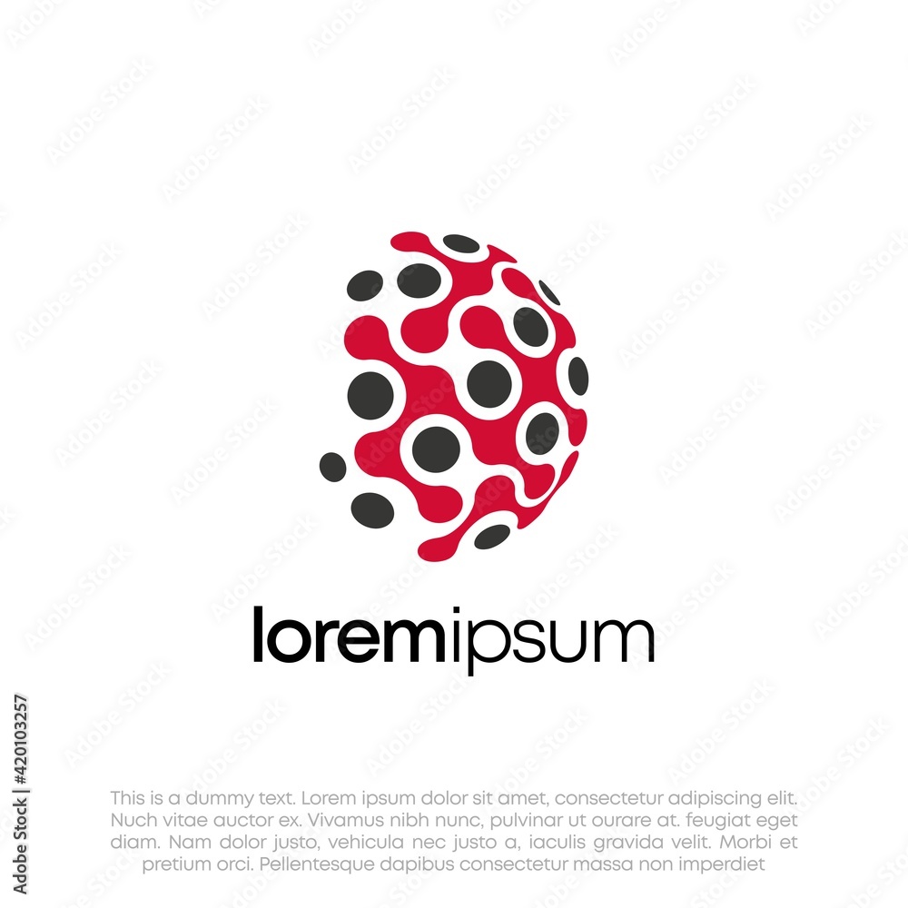 Abstract artificial intelligence logo. Innovative high tech logo template. Smart computer ...