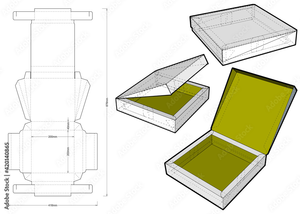 Self-assembling Folding Box. Ease of assembly, no need for glue ...