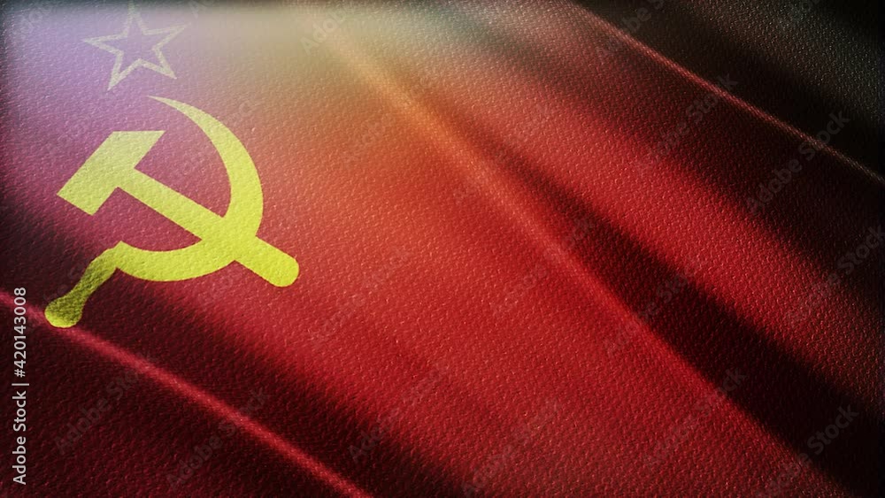 Vídeo do Stock: Soviet union USSR flag waving seamless loop in 4K ...