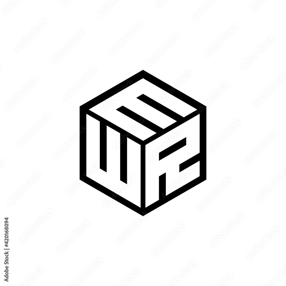 WRM letter logo design with white background in illustrator, cube logo ...