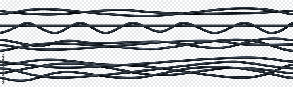 Realistic electrical cable. 3D seamless insulated electric copper wires ...