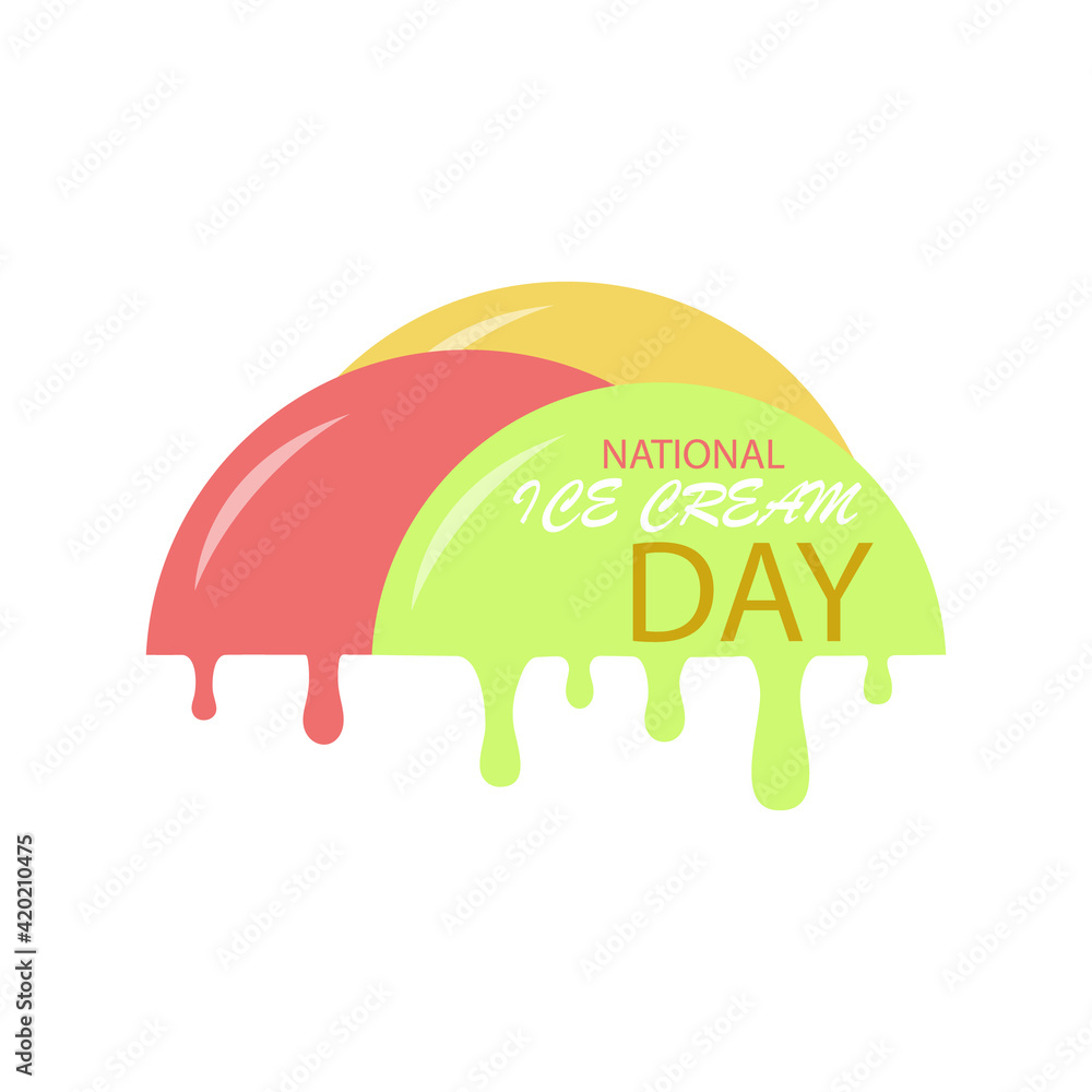 Vector illustration of ice cream symbolizing national ice cream day on ...