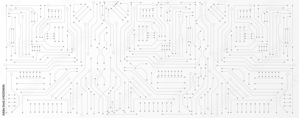 Back and white circuit electronic or electrical line with engineering ...