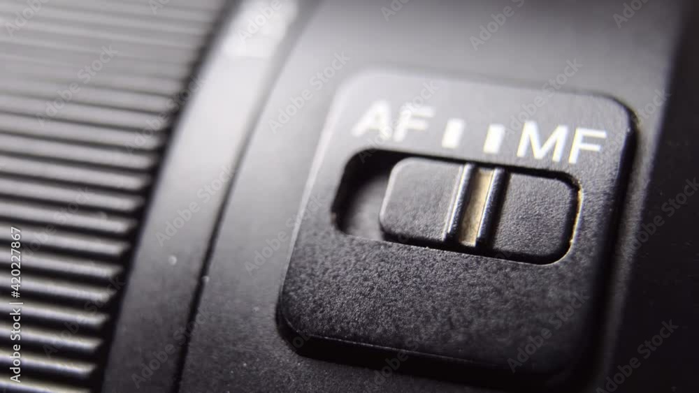 the autofocus switch on the camera lens. The light fades out smoothly ...