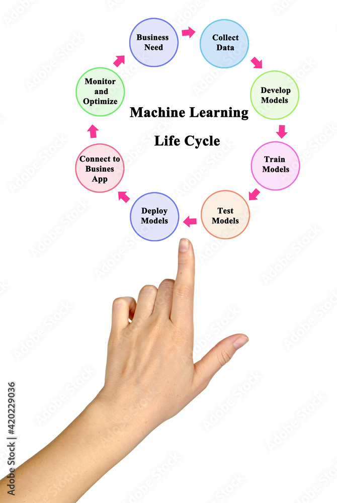 Stages of Machine Learning Lifecycle Stock Photo | Adobe Stock