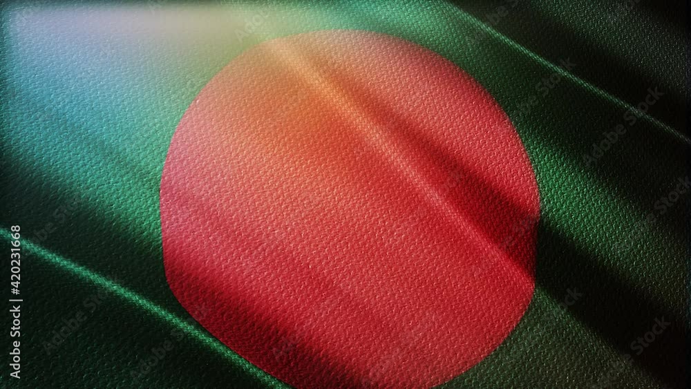 Bangladesh flag is waving 3D animation. Bangladesh flag waving in the wind. National flag of ...
