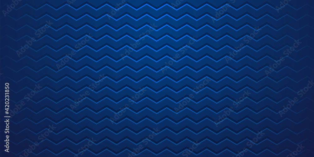 Abstract seamless zig zag line pattern on dark blue background with ...