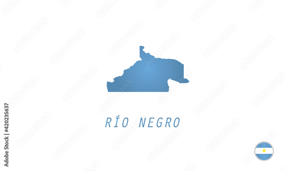 Rio Negro map Argentina province region vector illustration vector de ...
