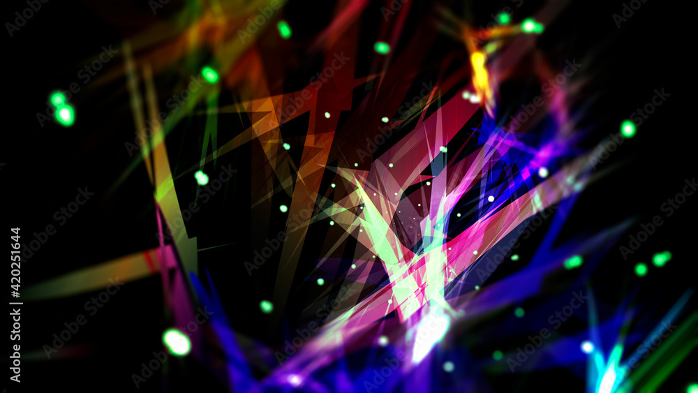 Abstract design and illustration of colorful and dynamic shape and ...