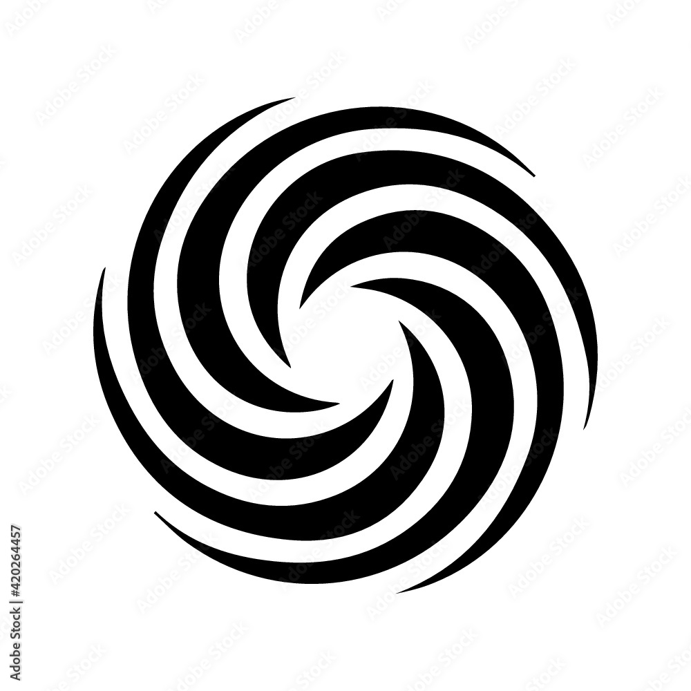 Set of spiral and swirls logo design elements, icons, symbols, and ...