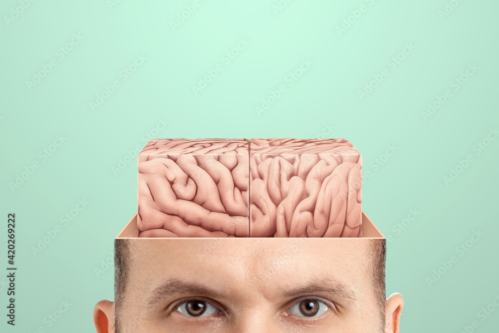 Open Head With Brain Thinking