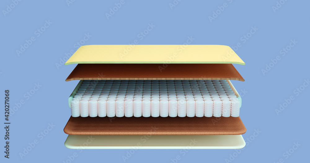 3d render illustration of the stylized internal composition of the ...