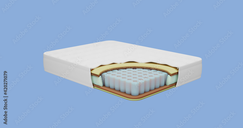 3d render illustration of the stylized internal composition of the ...