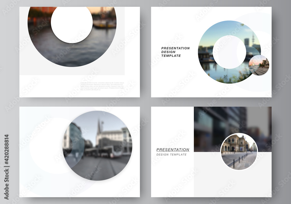 Vector layout of the presentation slides design business templates ...