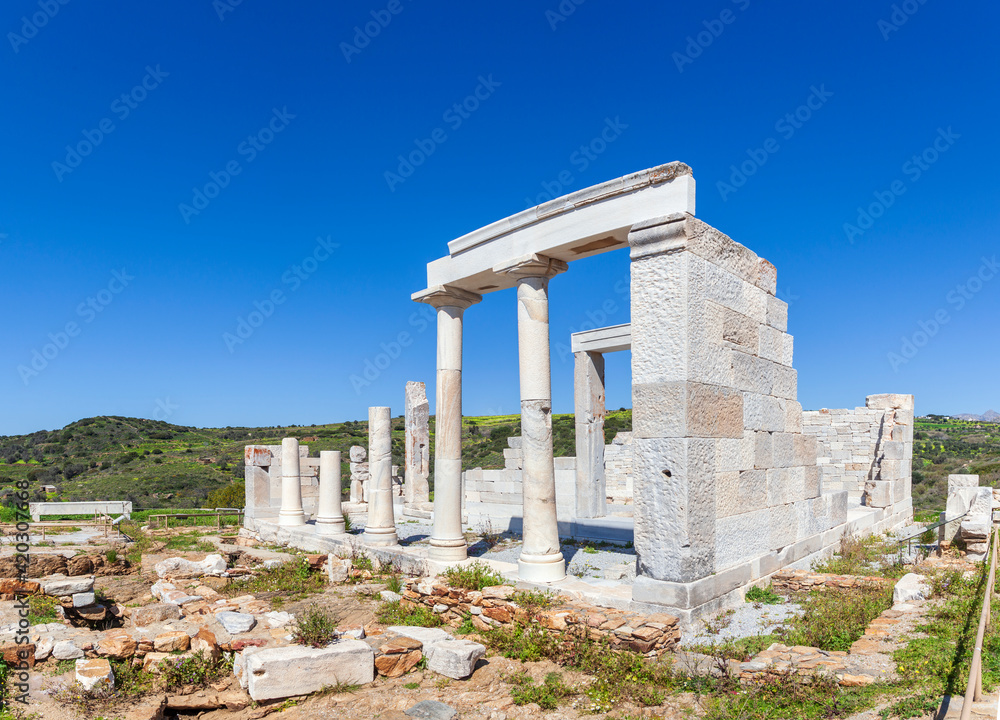 Ancient temple of Demeter, of 6th century B.C., of white marble, in ...