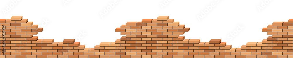 Broken Brick Wall Clipart